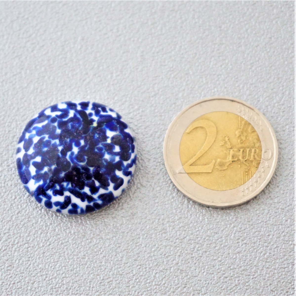 Perle Rouge pailletée cuivrée A visser - Les Perles de Mélina